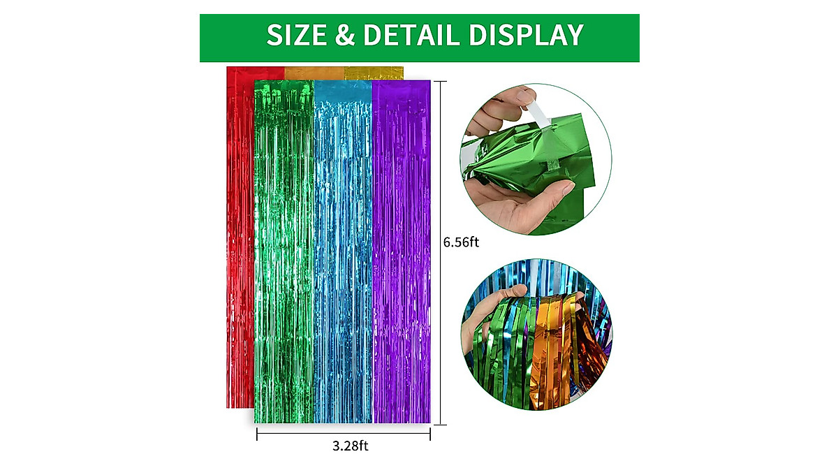 TONIFUL Rainbow Door Streamers for Festive Celebrations