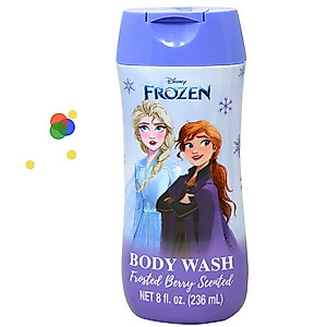 Disney Frozen Bath Accessories Set ~ Bundle with 4 Pc Frozen Shampoo (8oz), Frozen Body Wash (8oz), Frozen Tote Bag, Frozen Stickers, More
