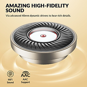 MOVSSOU SE8 Hybrid Active Noise Cancelling Headphones, Wireless Over-Ear Bluetooth Headphones with Hi-Fi Stereo Sound, Lightweight, Comfortable Protein Earpads, ENC Calls, 30H Playtime, Matte Black