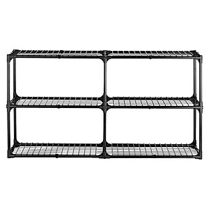 FRITHJILL Multi-Functional Metal Storage Shelf, Versatile Storage Rack for Hallway, Kitchen, Office, Black