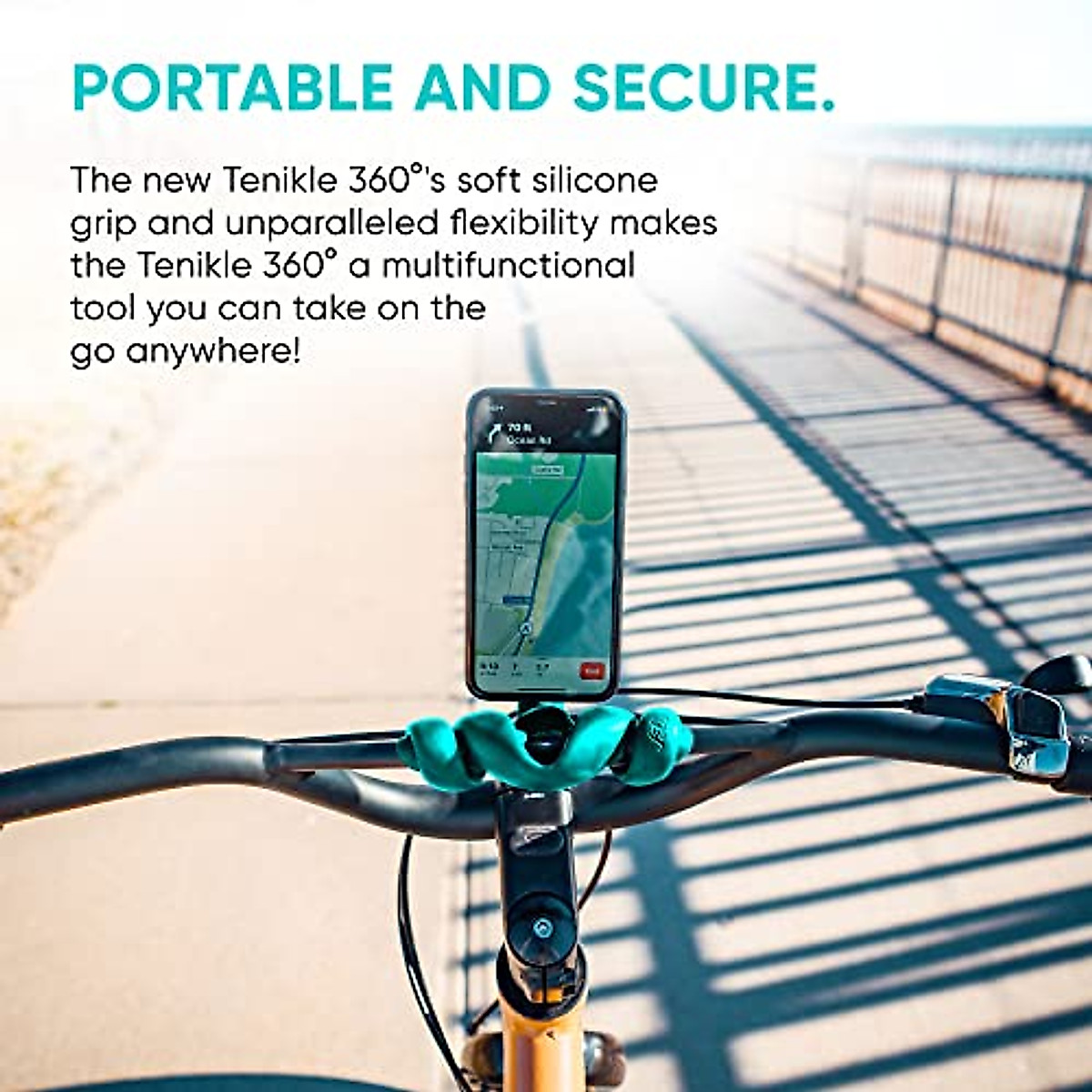 Tenikle® 360° - Flexible Tripod for Camera GoPro, As Seen on Shark Tank, Bendable Suction Cup Camera & Phone Mount, Holder, Compatible w/iPhone & Android ( Black)