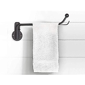 Mkono Hat Rack for Wall Baseball Cap Organizer Set of 2 and Wall Mounted Clothes Hanger with Swing Arm Set of 2