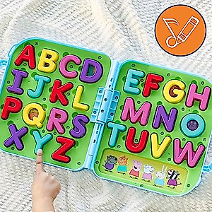 Peppa Pig Peppa’s Alphabet Case, ABC Toys, Puzzle Preschool Toys for 3 Year Olds and Up