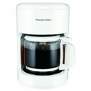 Proctor Silex Compact Coffee Maker Discontinued, 10 Cups, White