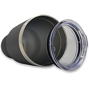 30oz Vacuum Insulated Tumbler Mug, Hammerhead Shark, Personalized Engraving Included (Black)