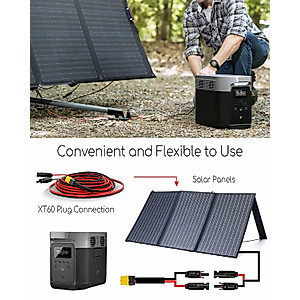 QLZOZB Solar to XT60 Extension Cable 12AWG 25FT XT60 to Solar Panel Extension Cable, Waterproof IP68 Solar Adapter Connecting Harness for Portable Power Station Solar Generator