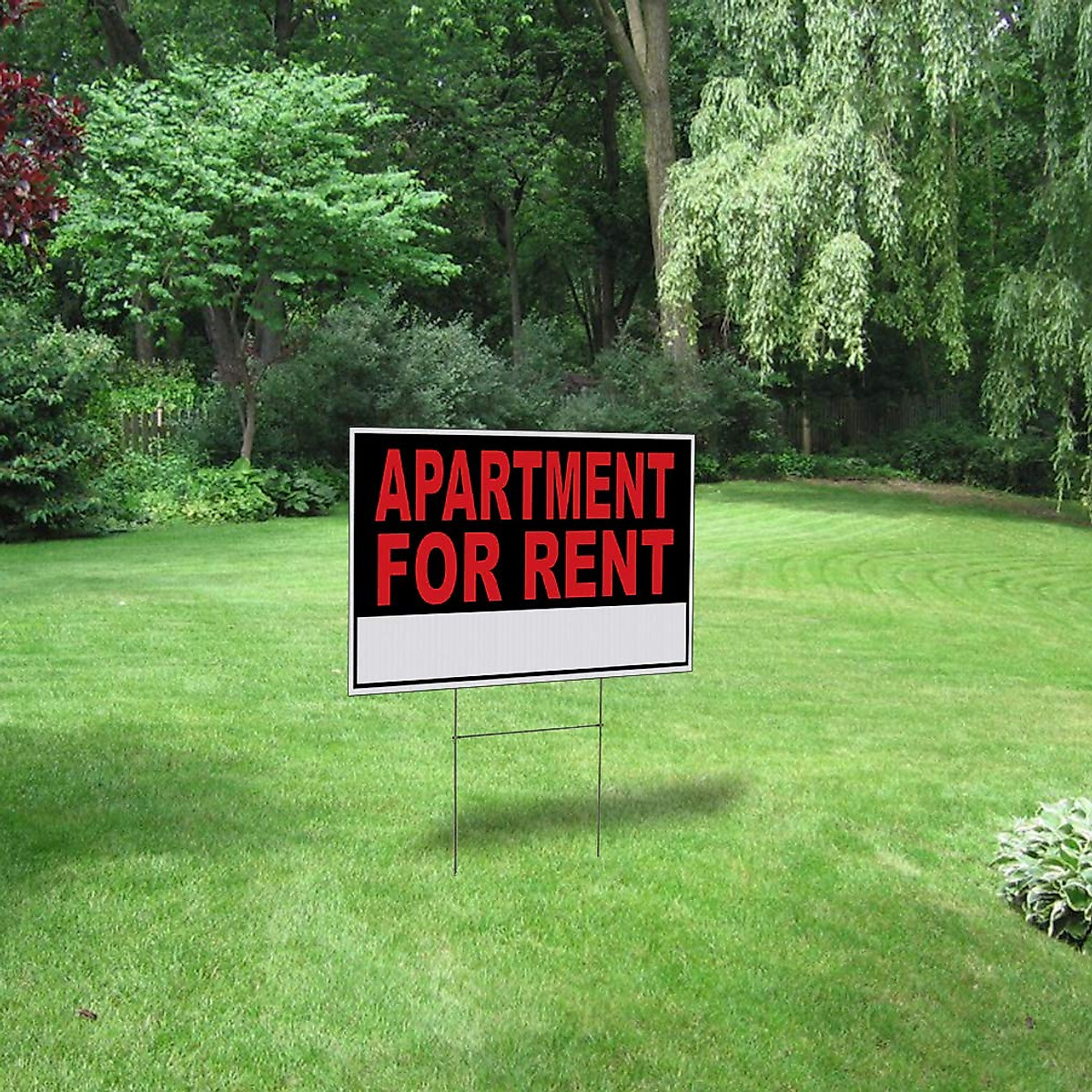Fastasticdeals Weatherproof Yard Sign Apartment for Rent Business B Black Lawn Garden 24x18 Inches 2 Sides Print