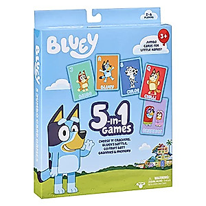 Bluey 5-in-1 Card Game Set - Includes 53 Jumbo Cards