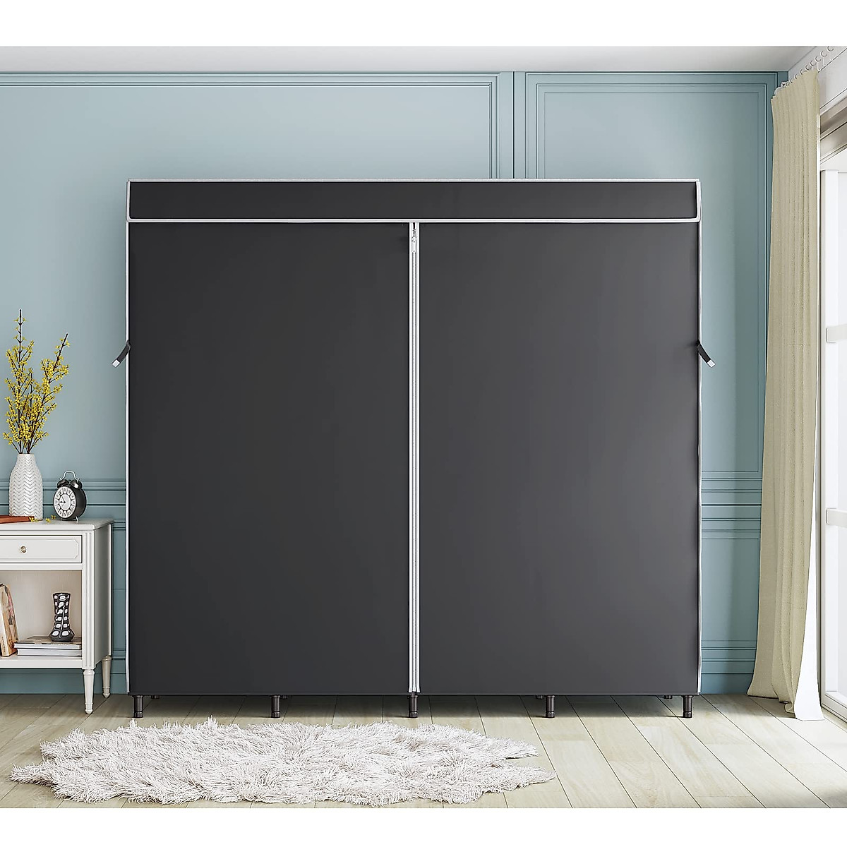 VIPEK Cover ONLY for V40/V40S/V40S i1/V40 Pro Garment Rack, Dustproof Oxford Fabric Clothing Rack Cover with Zipper, 77" L X 16.9" W X 73.8" H, Black