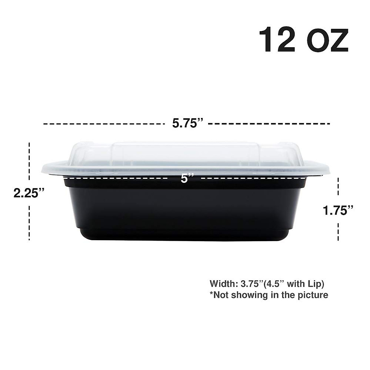 Newspring Pactiv [20 Sets] Meal Prep Containers with Lids, Food Storage, Take Out, Lunch Box, Portion Control, Microwave/Dishwasher/Freezer Safe, BPA Free, Factory Sealed, Made in USA (12 OZ - Small)