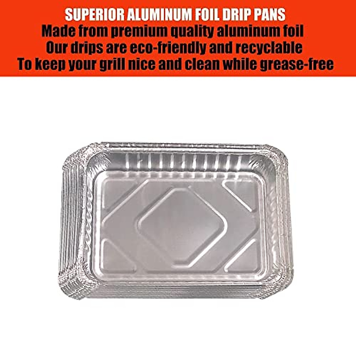 DONSIQIZZ 40Pack Weber 6415 Drip Pans, Grease Cup Liner for Weber Q, Pulse, Traveler Grill, Spirit Gas I & II, Genesis Gas, Genesis II 200&300-8.5" x 6" Disposable Aluminum Foil Grease Trays