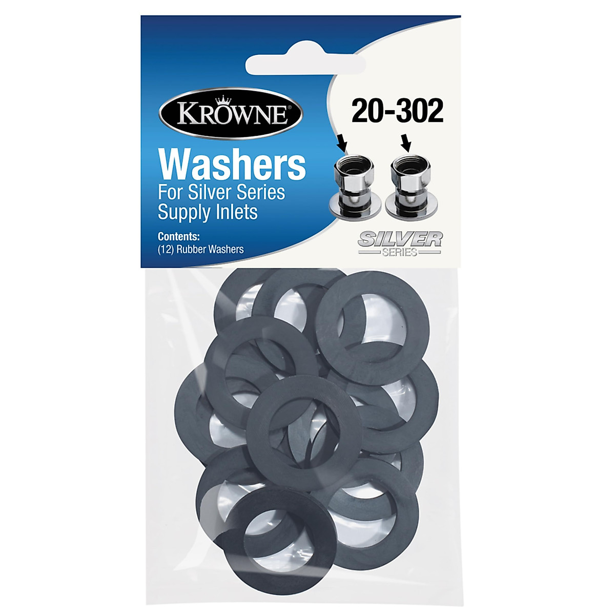 Krowne 20-302 Krowne Silver Series Washers, Replaces The washers That Came with The Original Faucet (12 Pieces per Set)‌‌​‍​​‌‌​‌‍​​‌‌​​‍​​‌‌‌‌​‍​‌​​‌​‍​​‌‌‌‌‍​​‌‌‌‌‍​​‌‌​​‍​​‌‌‌‌‍​​‌​‌‌‍​​​‌‌‌‍​