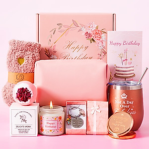 Birthday Gifts for Women,Unique Happy Birthday Gift for Her, Relaxation Spa Bath Birthday Gift Baskets for Female ,Gifts Ideas Box Set for Mom Sister Friends Wife Aunt