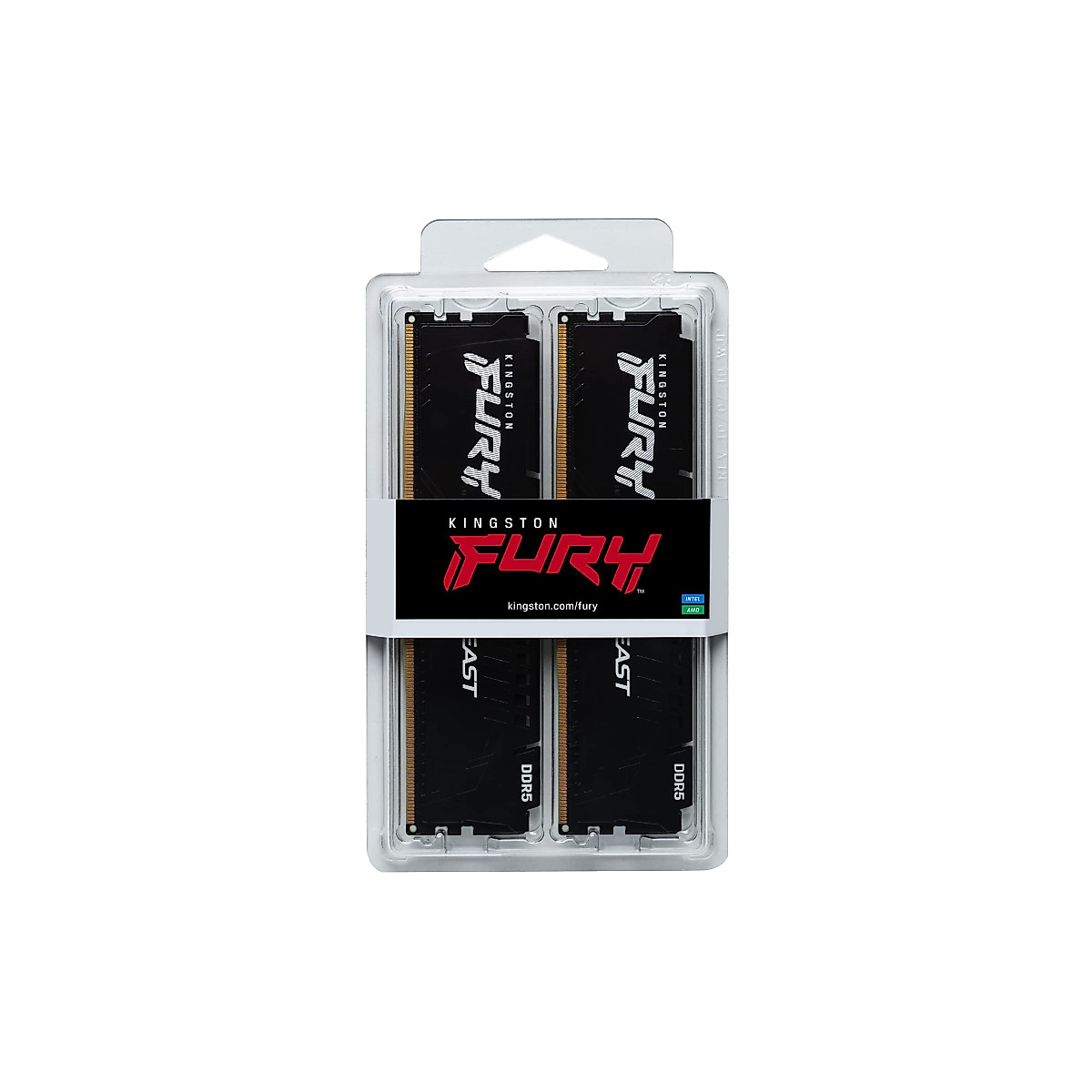 Kingston FURY Beast Black B2:B1264GB 5600MT/s DDR5 CL40 XMP 3.0 Ready Computer Memory (Kit of 2) KF556C40BBK2-64