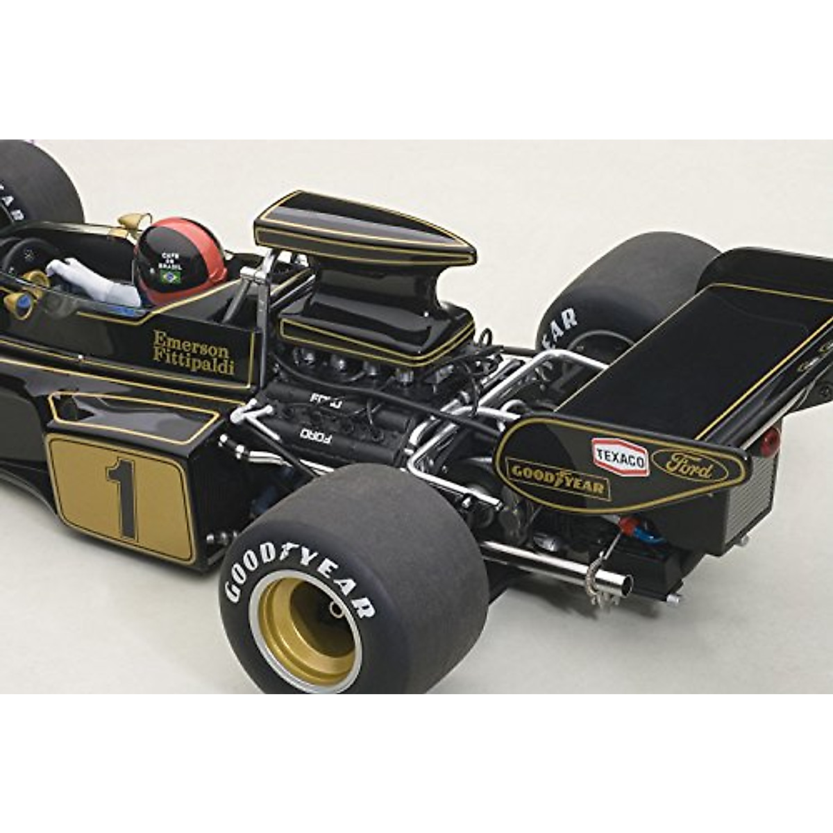Autoart Lotus 72E 1973 Emerson Fittipaldi #1 with Driver Figure in Cockpit 1/18 Model Car