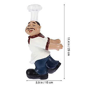 NUOBESTY 1pc Chef Wine Rack House Accessories for Home Single Bottle Wine Holder Dinning Table Decor Table Top Display Stand Home Decor Kitchen Household Resin Dining Table