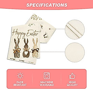 Artoid Mode Carrots Rabbit Bunny Happy Easter Table Runner, Spring Summer Seasonal Holiday Kitchen Dining Table Decoration for Indoor Outdoor Home Party Decor 13 x 72 Inch