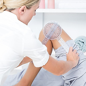 Goniometer Set 3 Pieces of 6/8/12 Inch Occupational Physical Therapy Protractor Tool Measurement Angle Ruler Kit Plastic 360 Degree Universal