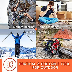 Generic 24- in-1 Key Shaped Pocket Tool, multitool key with key chain, Outdoor keychain tool for Drill Drive, Screwdriver, file, Wrench, Ruler, Bottle Opener,Wrench, Stripping, etc (Silver)