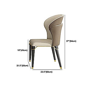 LITFAD Rectangle Dining Table Set Modern Sintered Stone Kitchen Table with 5 Side Chairs Dining Room Set for Home Restaurant - 6 Pieces: Table with 5 Chairs