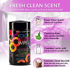 Framar Kolor Killer Wipes – Hair Dye Remover, Hair Color Remover – Wipes Dispenser of 100