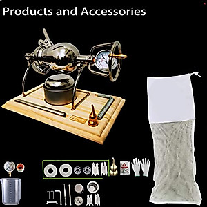 HATALK 2023New Hand Popcorn Machine Home,Mini Hand Cranked Popcorn Machine,304 Stainless Steel Food Grain Amplifier,Retro,Hand Crank, Heating Slow Boost with Pressure Gauge Suitable