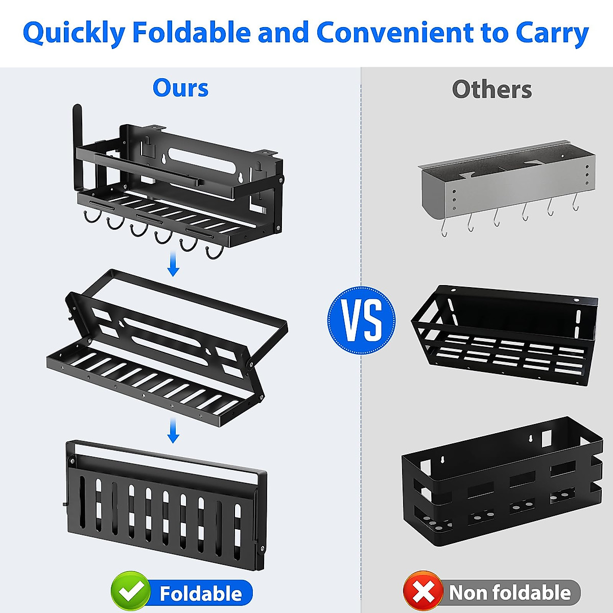 Upgraded Foldable Griddle Caddy for Blackstone 28"/36" Griddles/Prep Cart, BBQ Caddy Grill Accessories Space Saving with Paper Towel Holder for Outdoor