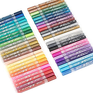 ZEYAR Acrylic Paint Pens, Expert of Rock Painting, Extra Fine, 48 Colors, AP Certified, Permanent&Waterproof Ink, Works on Rock, Wood, Glass, Metal, Ceramic and nearly All Surfaces (48 Colors)