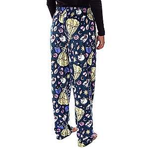 Disney Princess Women's Beauty and The Beast Allover Design Smooth Touch Fleece Sleep Bottoms Lounge Pajama Pants (2X-Large)