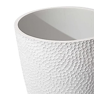 LA JOLIE MUSE Tall White Planter for Indoor Plants,20 Inch Tall Round Planter, Modern Flower Pot Containers,Large Decorative Tree Plant Pot,1 Pack