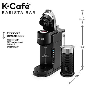 Keurig K-Café Barista Bar Single Serve Coffee Maker and Frother, Black