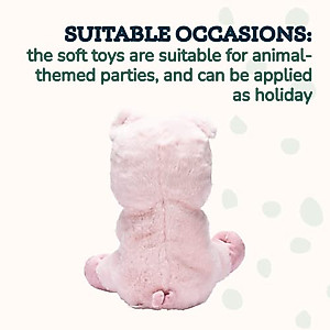 Snug A Babies Pig Stuffed Animal - Mommy Pig Stuffed Animal with 4 Baby plushie Piggies, Fluffy Farm Animal Toy- Squishy Guinea Piglet Stuffed Animal Gift for Kids - Ideal Gifts for Girls