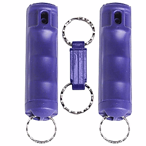 VEXOR Pepper Spray Gel—Police Strength—Flip-Top & Finger Grip—Quick Release Key Ring—20+ Shots—10-12 Ft. Range (2 Pack)