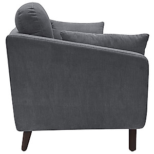 Serta Sierra Living Room Modern Design Microfiber Upholstered Couch Ideal for Smaller Spaces, 73" Sofa, Slate Gray