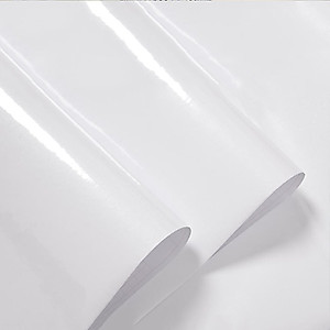 YIZUNNU White Self Adhesive Contact Paper 24x98 Inch,Vinyl Peel and Stick Roll Wallpaper Wall Stickers for Kitchen Cabinets Furniture Film Home Wall Decoration