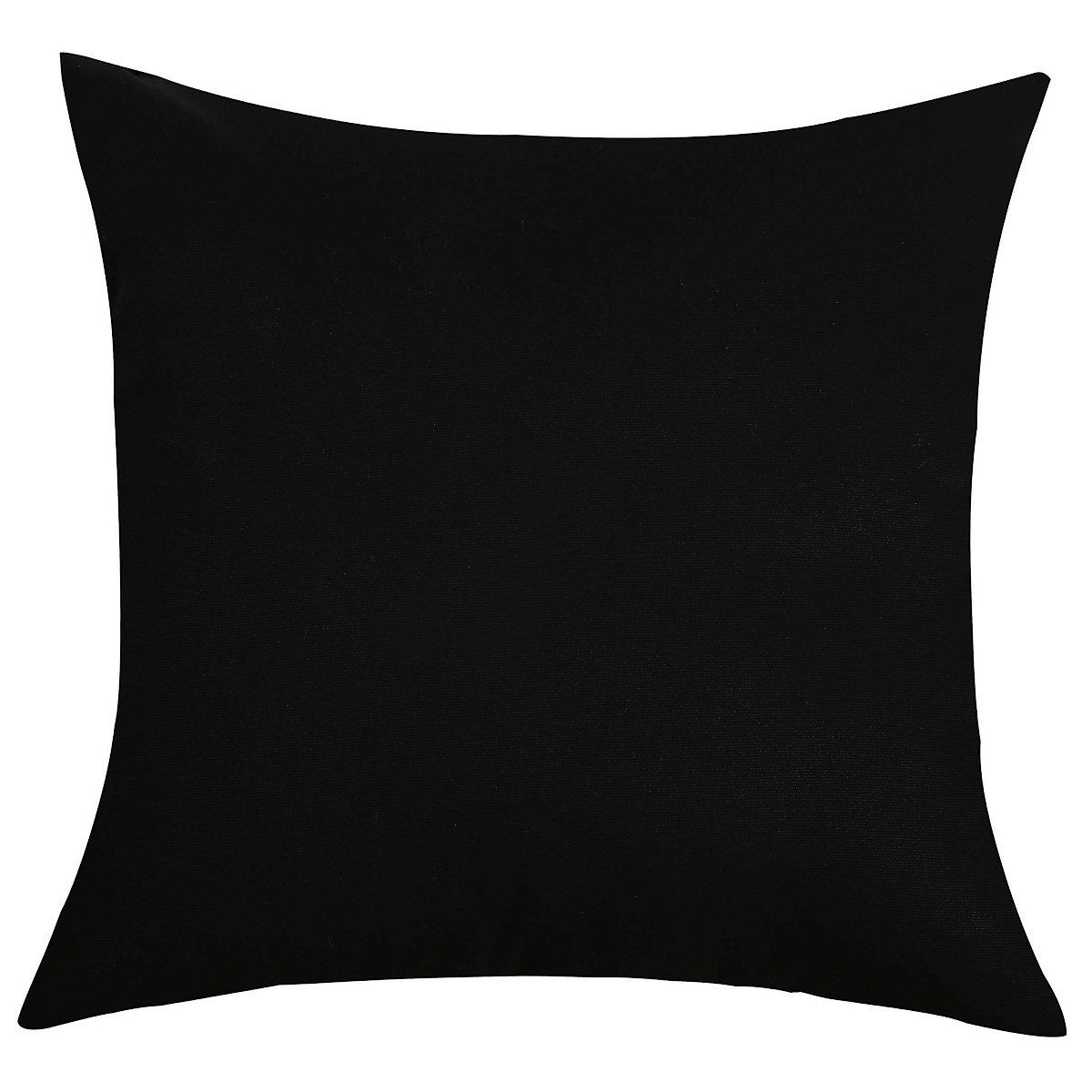 TangDepot Handmade Decorative Solid 100% Cotton Canvas Throw Pillow Covers/Pillow Shams, (18"x18", Black)