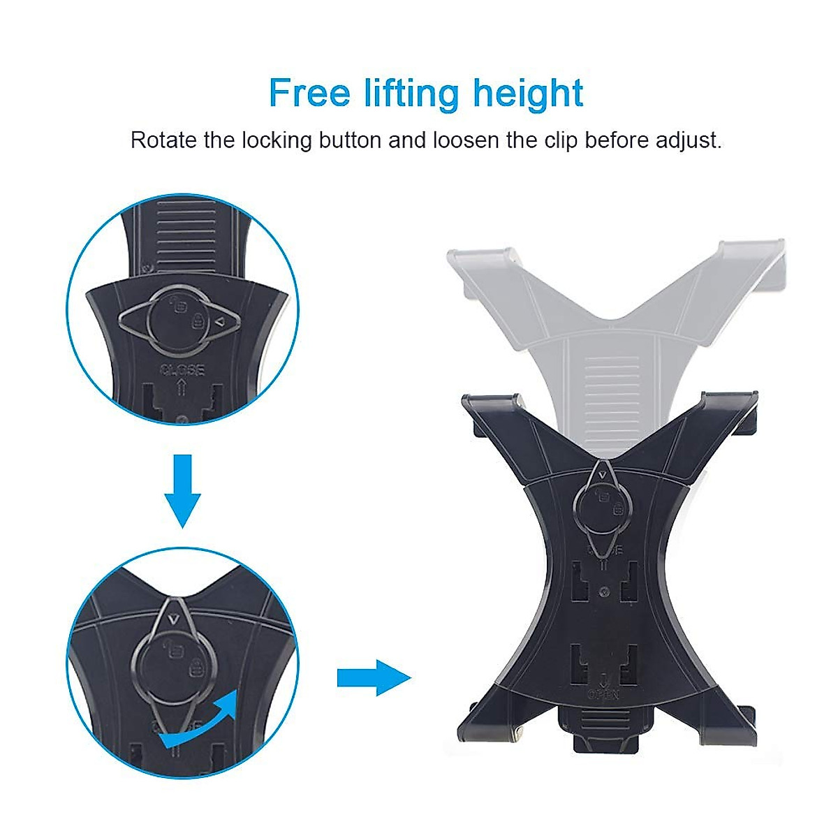 Car Tablet iPad Holder Mount, Suction Cup Tablet Holder Stand for Car Windshield Dash Desk Kitchen Wall Compatible with iPad Mini Air Samsung Galaxy Tab A S Series All 7-10 inches Tablet