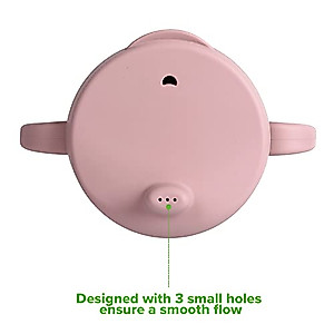 haakaa Silicone Sip-N-Snack Cup, Toddlers Sippy Cup&Snack Container 2-in-1, BPA Free Training Cup for Baby 6 Month+, 8 Oz (Blush)