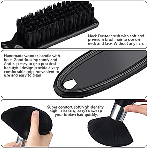 Patelai 3 Pieces Neck Duster Brush Barber Hair Blade Clipper Soft Nylon Trimmer Shaver Razor Cleaning with Storage Bag for Hair Styling(Black)
