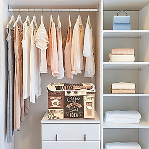 MFTJYO Storage Bin with Lid Coffee Cafe Foldable Storage Box Washable Fabric Storage Cubes Bin Organizer Basket Closet for Home Bedroom Closet Nursery Office
