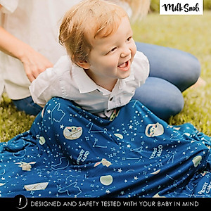 Milk Snob Star Wars The Child Baby Boy and Girl Swaddle Blanket, Soft Receiving, Security Bed and Play Blanket, Toddler and Infant Baby Bedding Registry and Shower Gifts, Newborn Essentials, 35x35