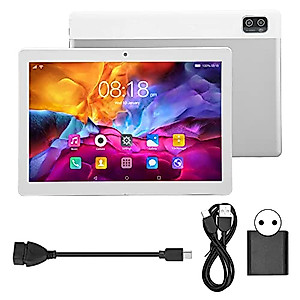 Focket 10.1 inch Android Tablet, Android 12 Tablet 6GB 128GB 1960 x 1080 HD IPS Touch Screen Bluetooth 5.0 2MP 5MP Dual Camera 5G Tablet with Three Card Slots, 8800mAh, WiFi Bluetooth GPS