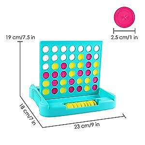 Pup Go 4 in a Row Game - 6 Spare Discs Included, Board Games Toys for Boys, Classic Four in a Row and Family Fun Games for Ages 3 4 5 6 7 8 12 Year Old Kids Children Adults (Green)