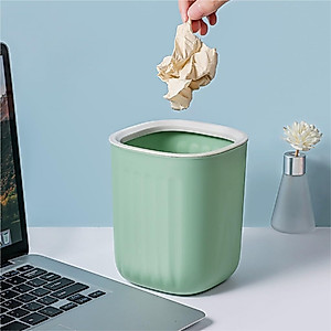 ALLC Kitchen Trash Can Desktop Trash Can Household with Pressure Ring Small Trash Can Storage Bin Wastebasket Garbage Can for Bedroom Office Living Room