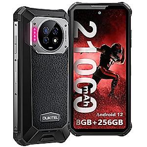 OUKITEL WP19 64MP Camera 8GB+256GB IP68 Waterproof Cellphone, 21000mAh Battery Android 12 Cell Phone, 6.78" HD+ Dual SIM 4G Smartphones OTG/NFC