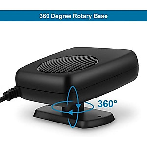 Car Heater,Fast Heating Defrost Defogger, 2 in1 Fast Heating or Cooling Fan, 12V Outlet Plug in Cigarette Lighter,150W Automobile Windscreen Fan for All Cars Portable Electronic Auto Heater