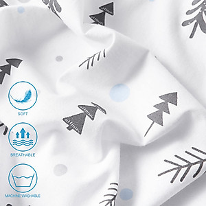 Vanillscent 2 Pack Cotton Baby Fitted Changing Pad Covers, Woodland Changing Pad Liner for Baby Boys Girls - VBCPC22FB - C