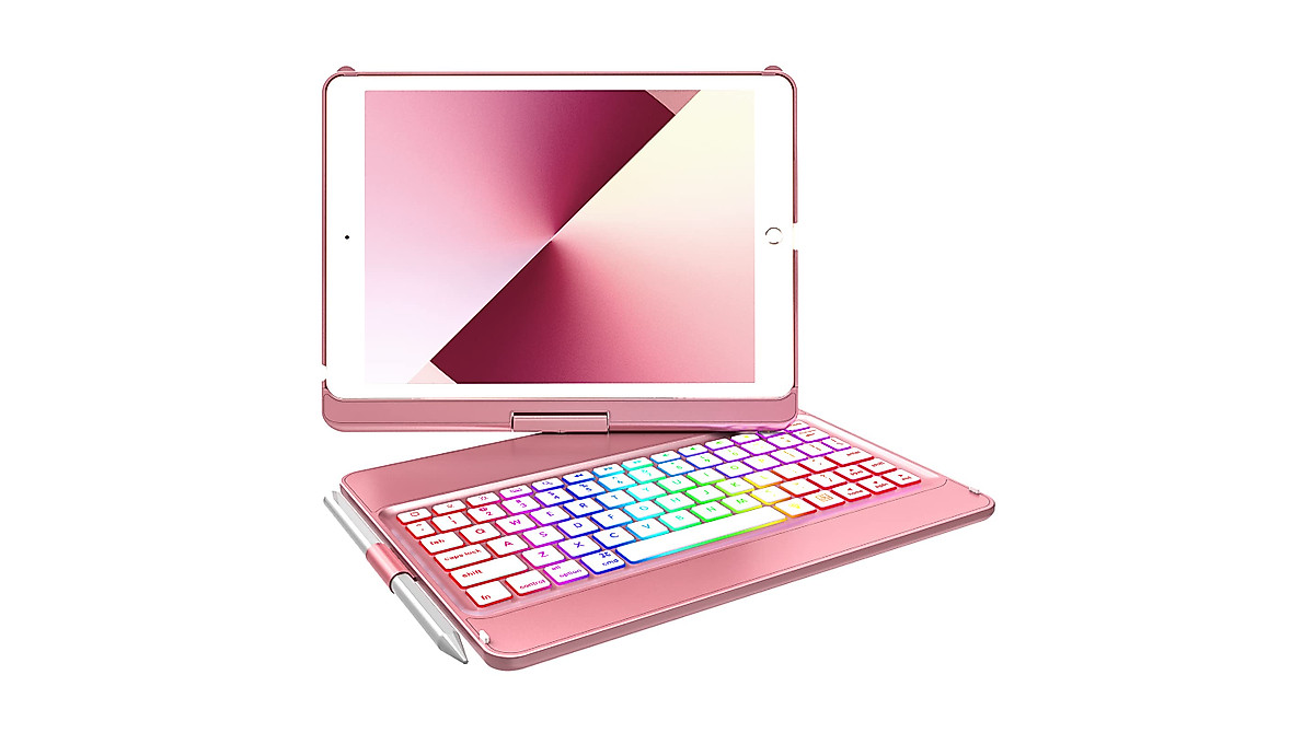 MMK® Keyboard Case for iPad 10.2 - 360° Rotatable & Backlit
