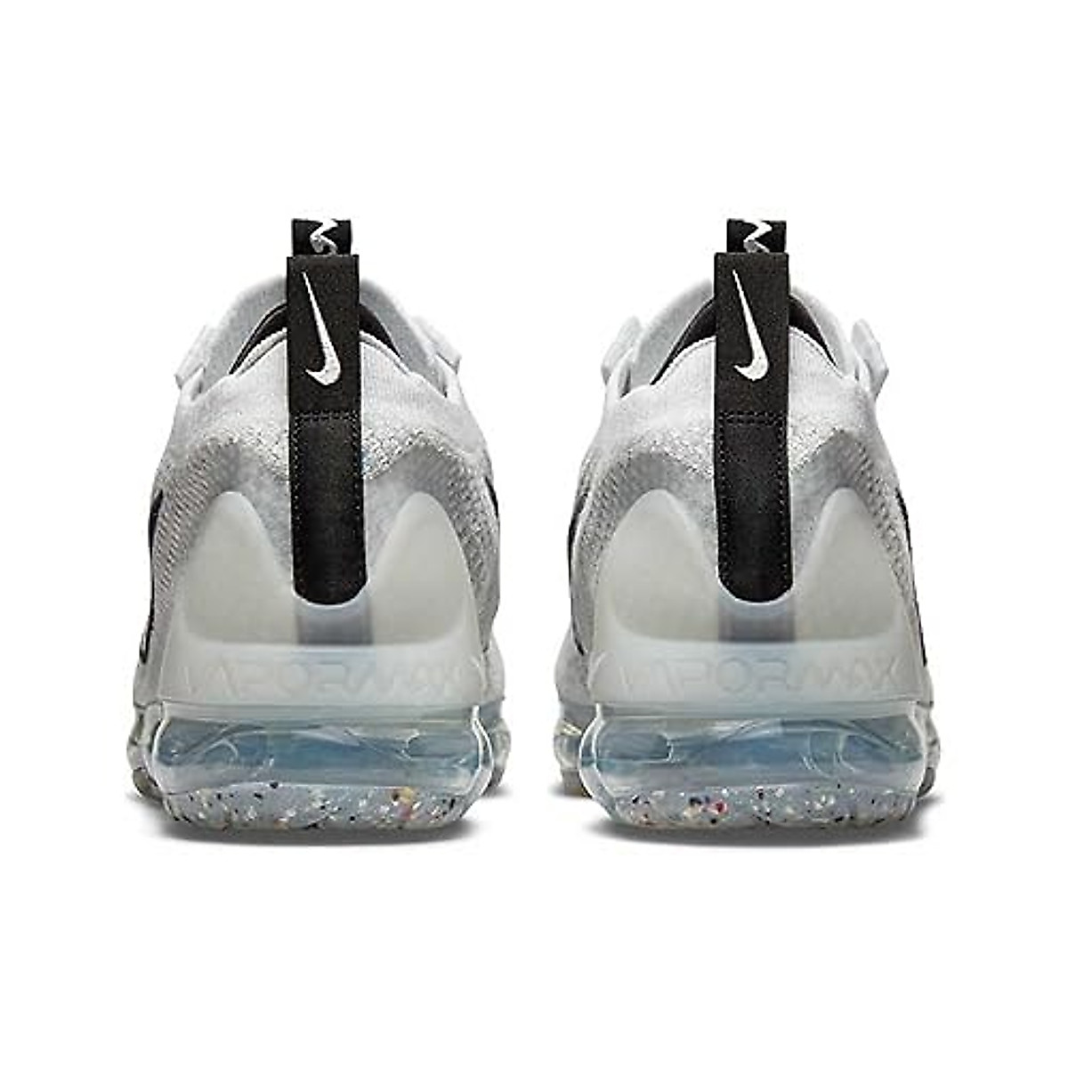 Nike Men's Air Vapormax 2021 Flyknit Sneaker, White/White/Black/Metallic Silver, 9