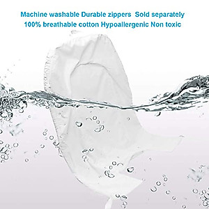 HOUSEYUAN Infant Baby Lounger Replaceable Cover co-Sleeping Newborn Baby Nest Backup Cover Breathable Machine Washable (Off White)